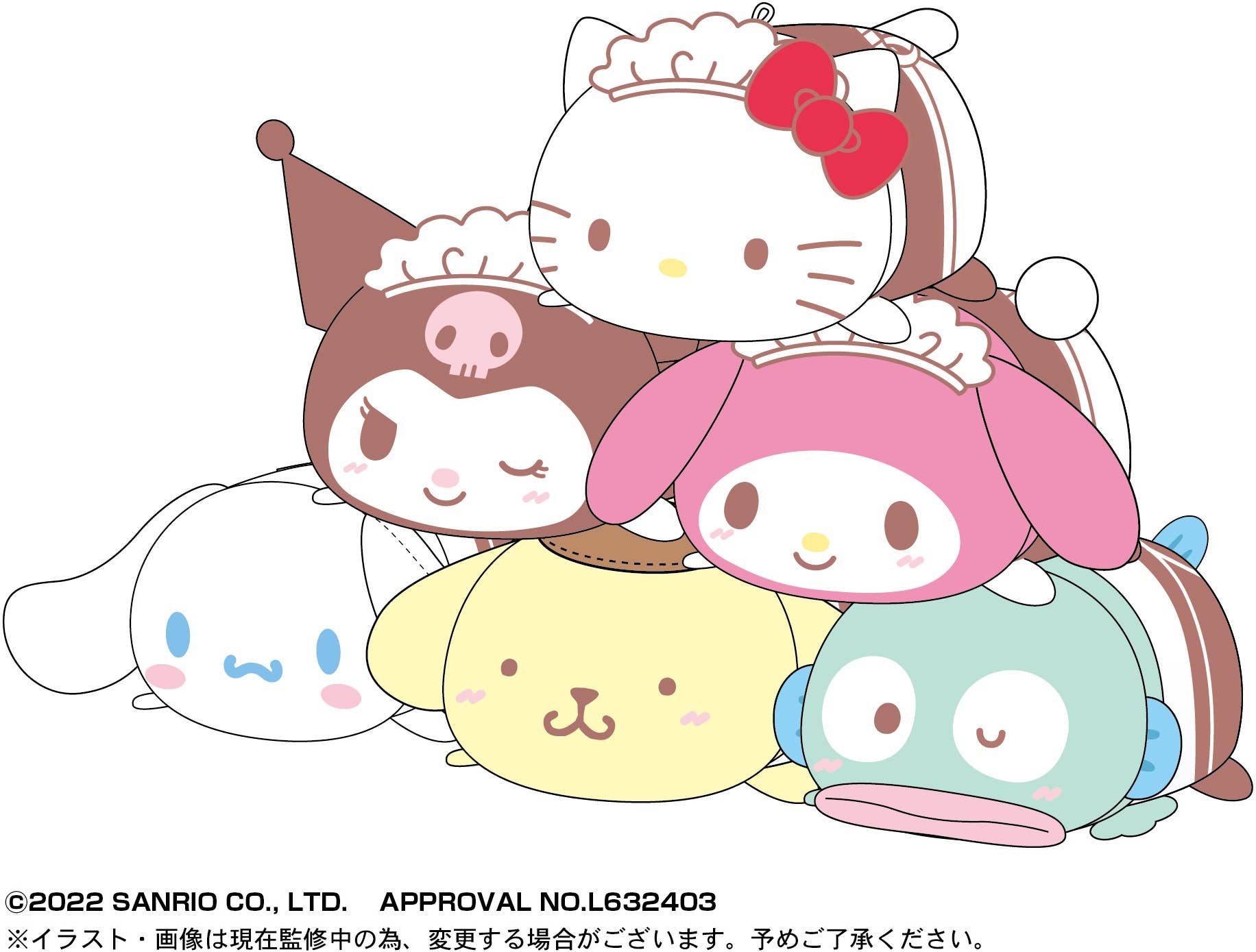 Sanrio Characters: Potekoro Mascot 3: 1Box (6pcs) | HLJ.com
