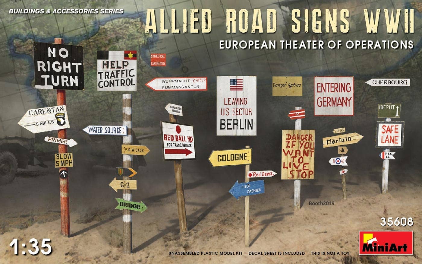 Allied Road Signs WWII. European Theatre of Operations | HLJ.com