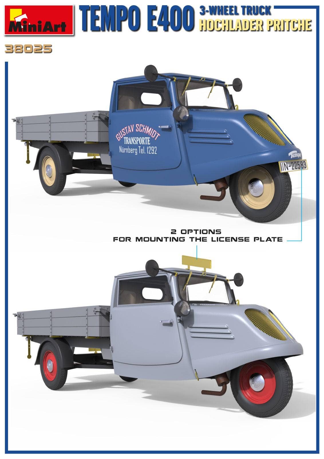 Tempo E400 Hochlader Pritsche 3-Wheel Truck | HLJ.com