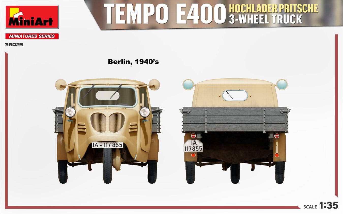 Tempo E400 Hochlader Pritsche 3-Wheel Truck | HLJ.com