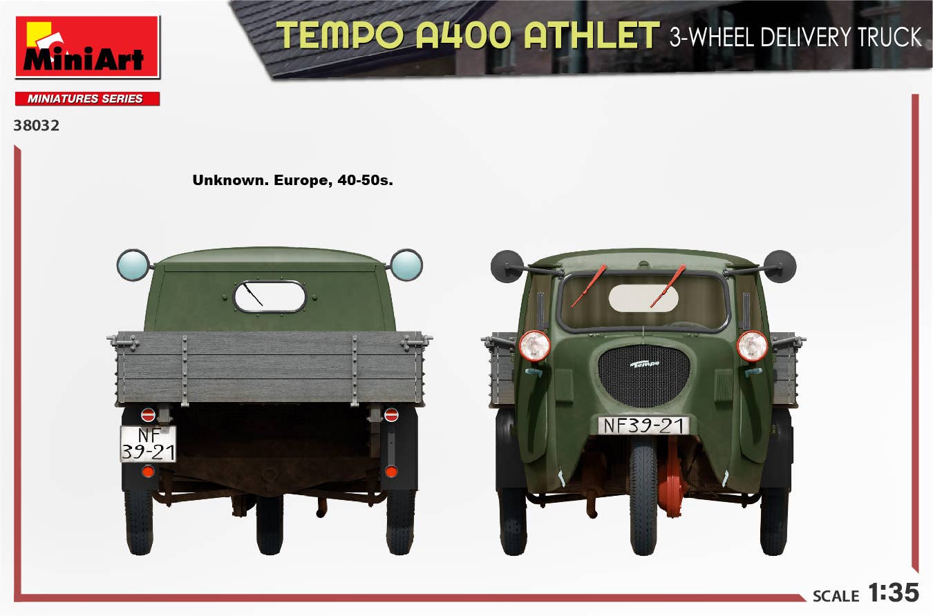 Tempo A400 Athlete 3 Wheel Delivery Truck | HLJ.com