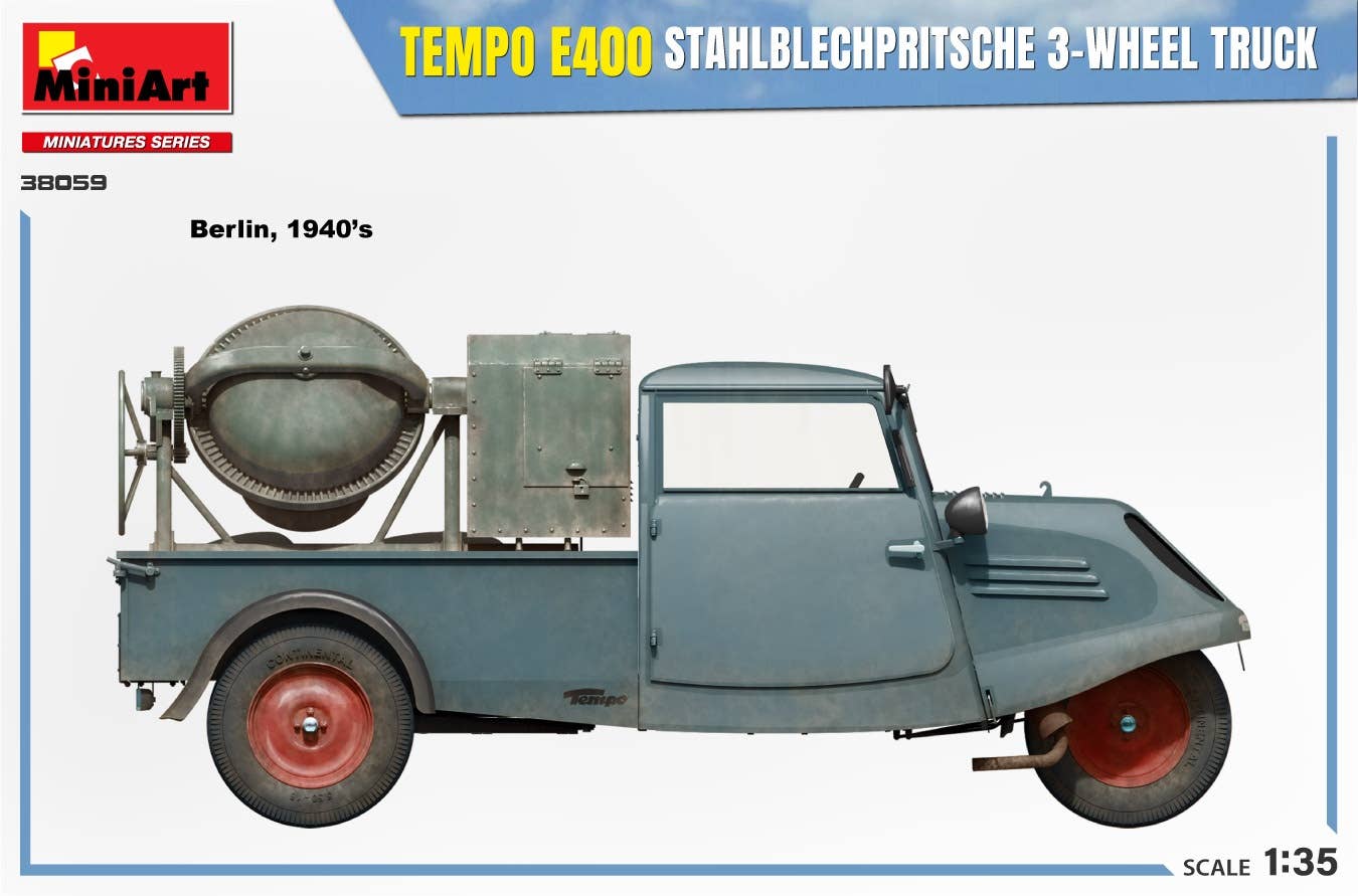 Tempo E400 Flat-bed Three-wheel Steel Truck | HLJ.com