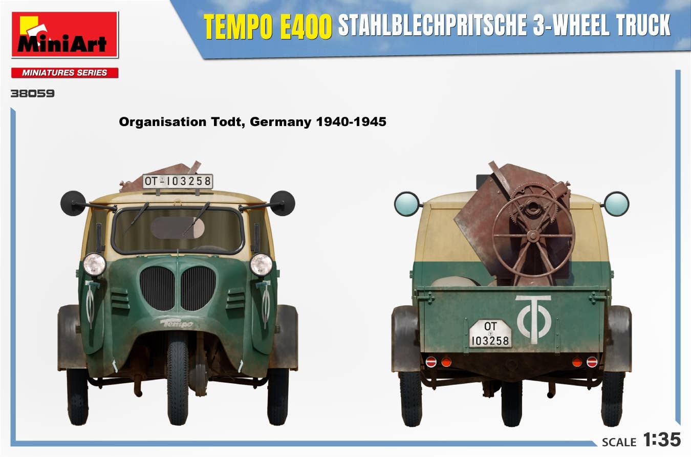 Tempo E400 Flat-bed Three-wheel Steel Truck | HLJ.com
