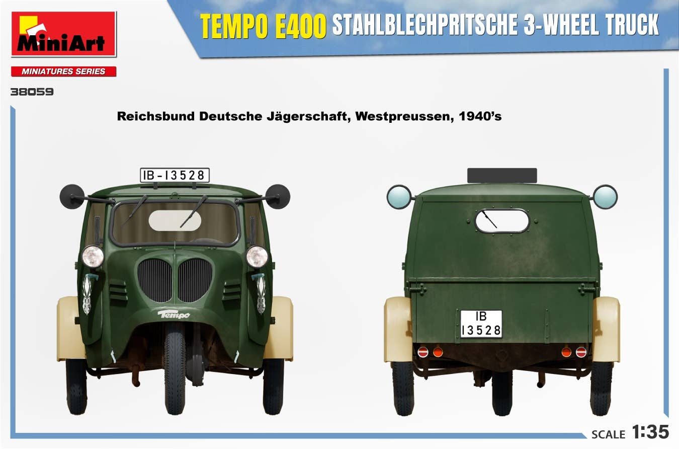 Tempo E400 Flat-bed Three-wheel Steel Truck | HLJ.com