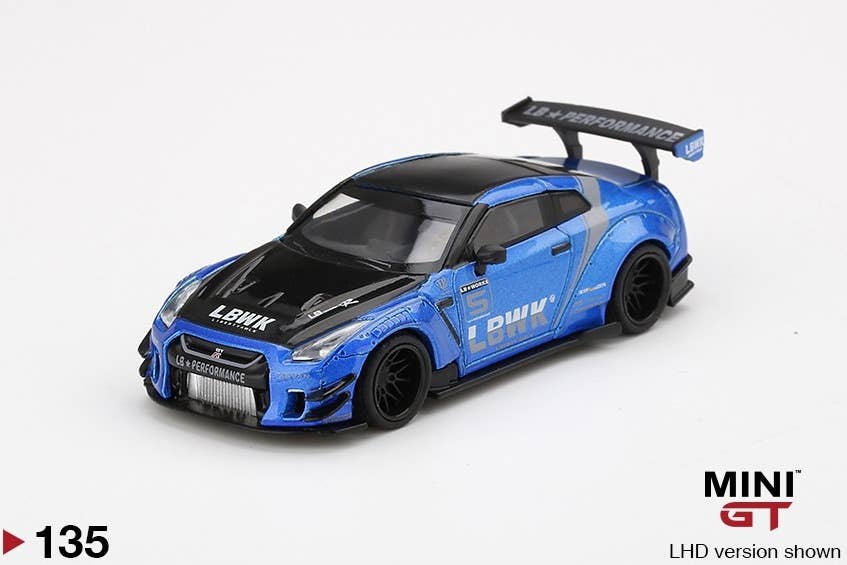 LB Works Nissan GT-R R35 Type 2 Rear Wing Ver. 3 Blue LBWK 2.0 (Left ...