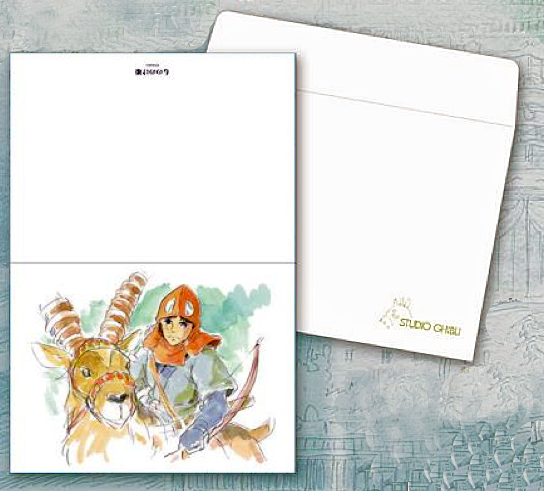Studio Ghibli Greeting Card Watercolor (Princess Mononoke) | HLJ.com