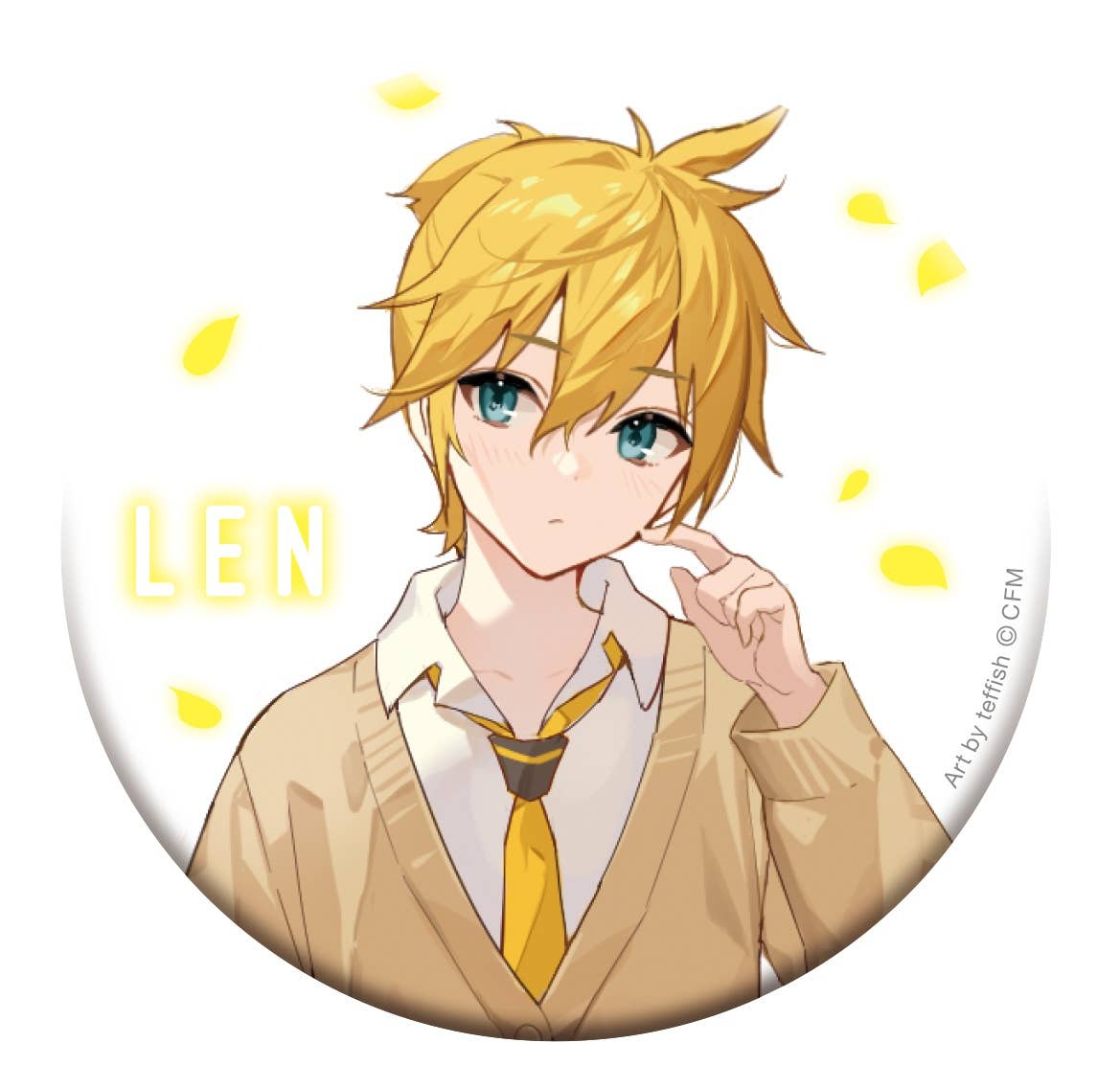Miku Hatsune Series: Can Badge Len Kagamine School Uniform Teffish ...