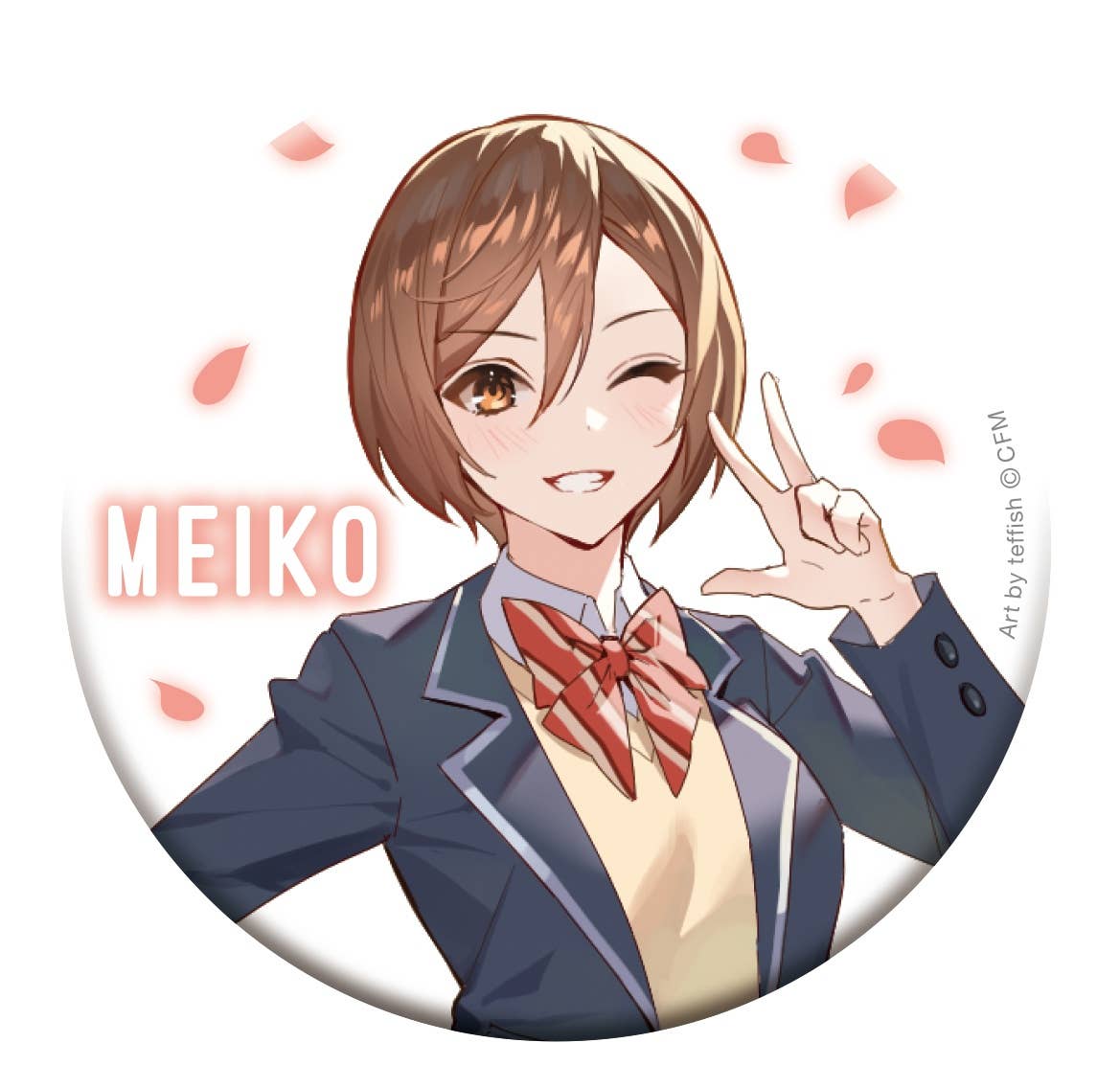 Miku Hatsune Series: Can Badge Meiko School Uniform Teffish | HLJ.com