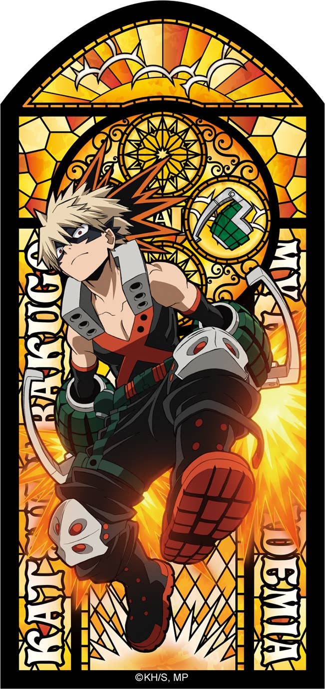 My Hero Academia: Stained Glass Style Clear Sticker / Katsuki Bakugo ...