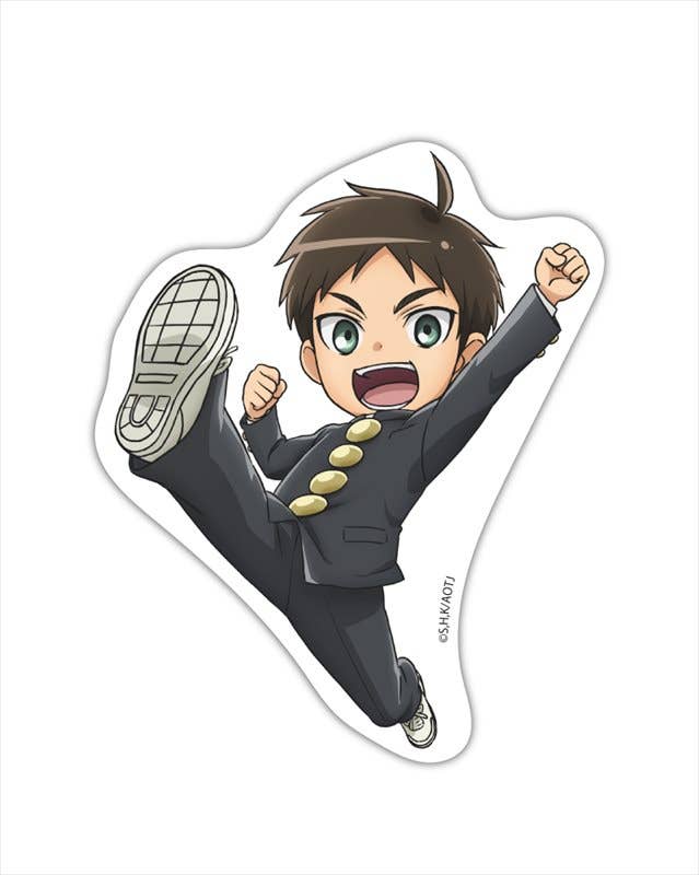 Attack on Titan: Junior High Waterproof Sticker (L Size) 01. Eren | HLJ.com