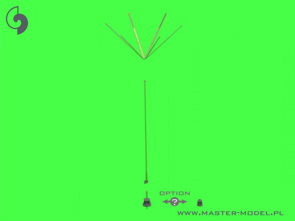 WWII German 1.8m Star Antenna Set (1 for Command Tank) | HLJ.com