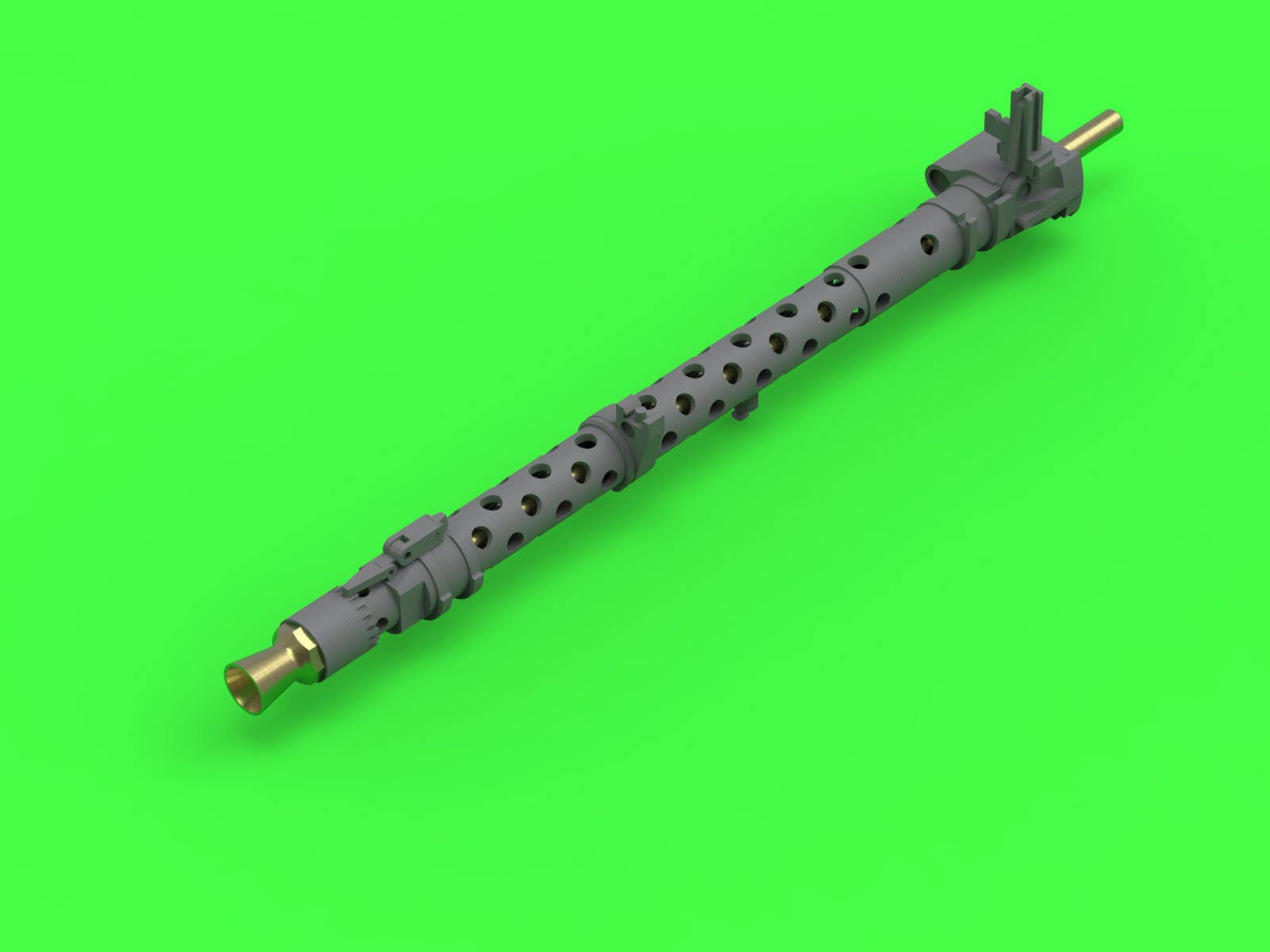 WWII German 7.92mm MG34 Machine Gun Barrel with Heat Radiator Version ...