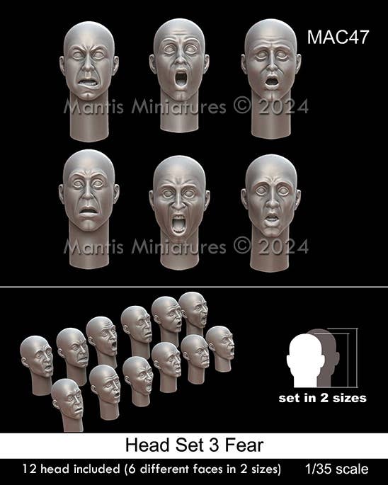 General Purpose Headset 3 Expression Of Fear (6 Types, 2 Sizes, 12 ...