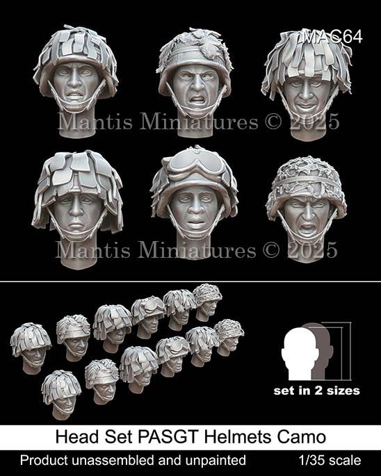 Head Set PASGT Helmets Camo (6 Types, 2 Sizes, 12pcs) | HLJ.com