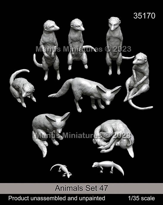 Animal Set 47 Meerkat / Fennec / Lizard | HLJ.com