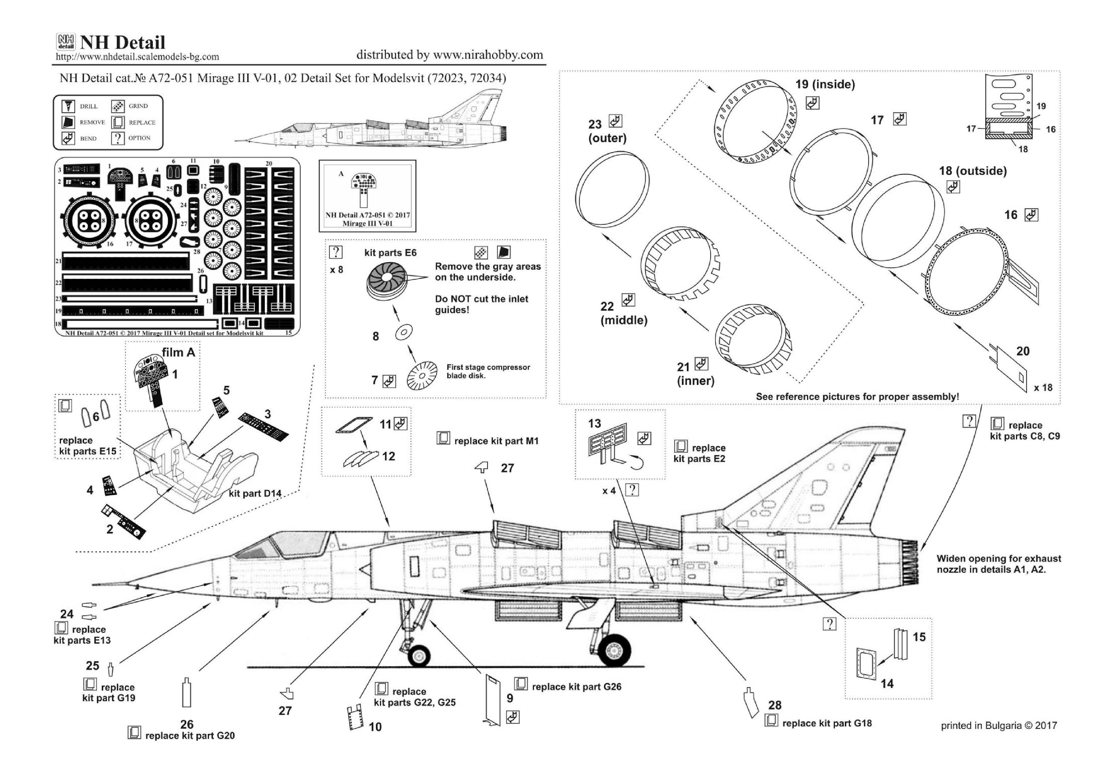 Mirage III V-01 V-02 Detail Set | HLJ.com