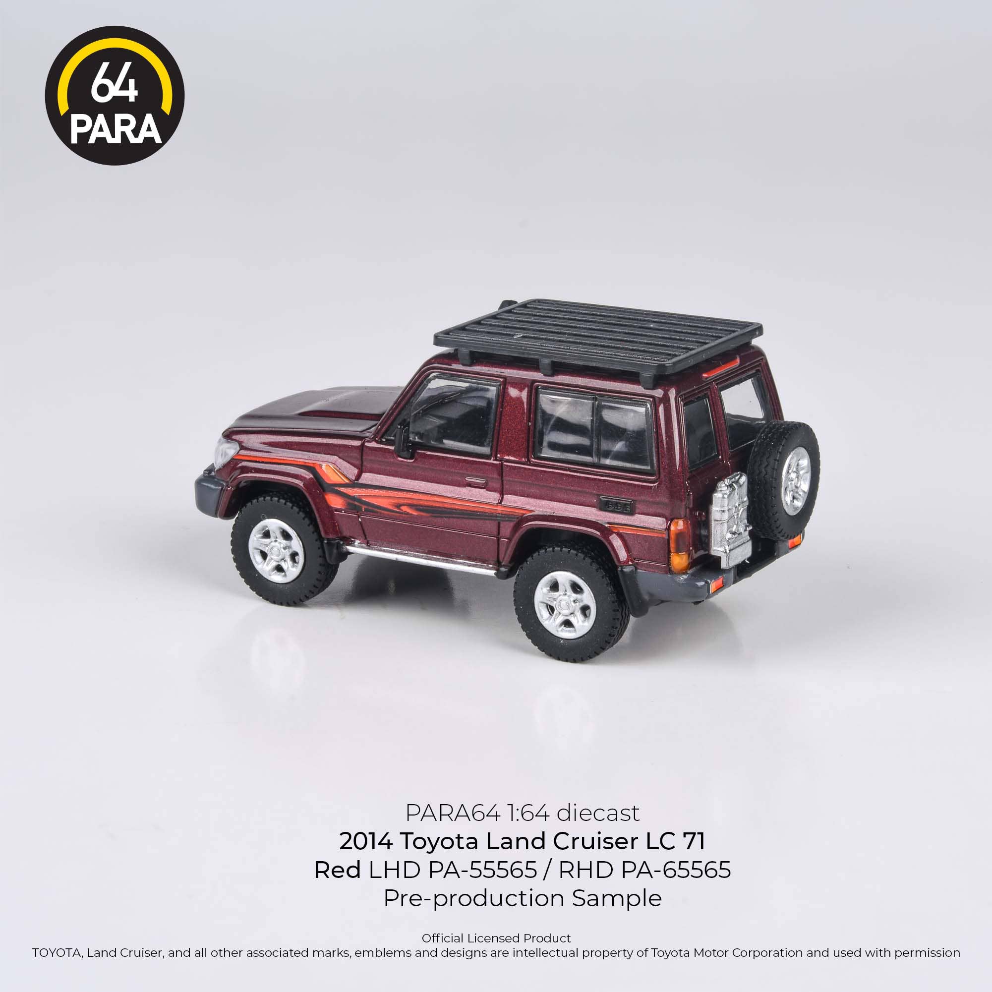 Toyota Land Cruiser 71 2014 Red (LHD) with roof rack | HLJ.com