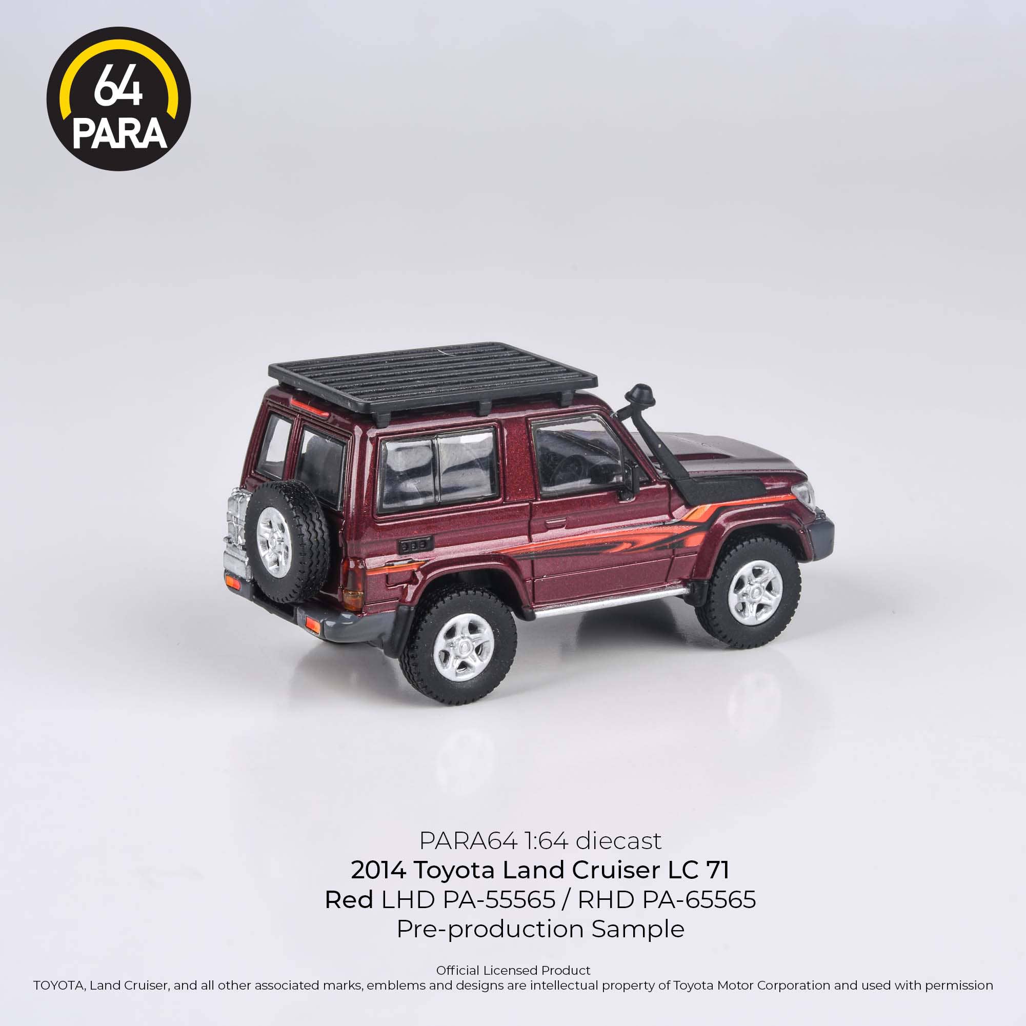 Toyota Land Cruiser 71 2014 Red (RHD) with roof rack | HLJ.com