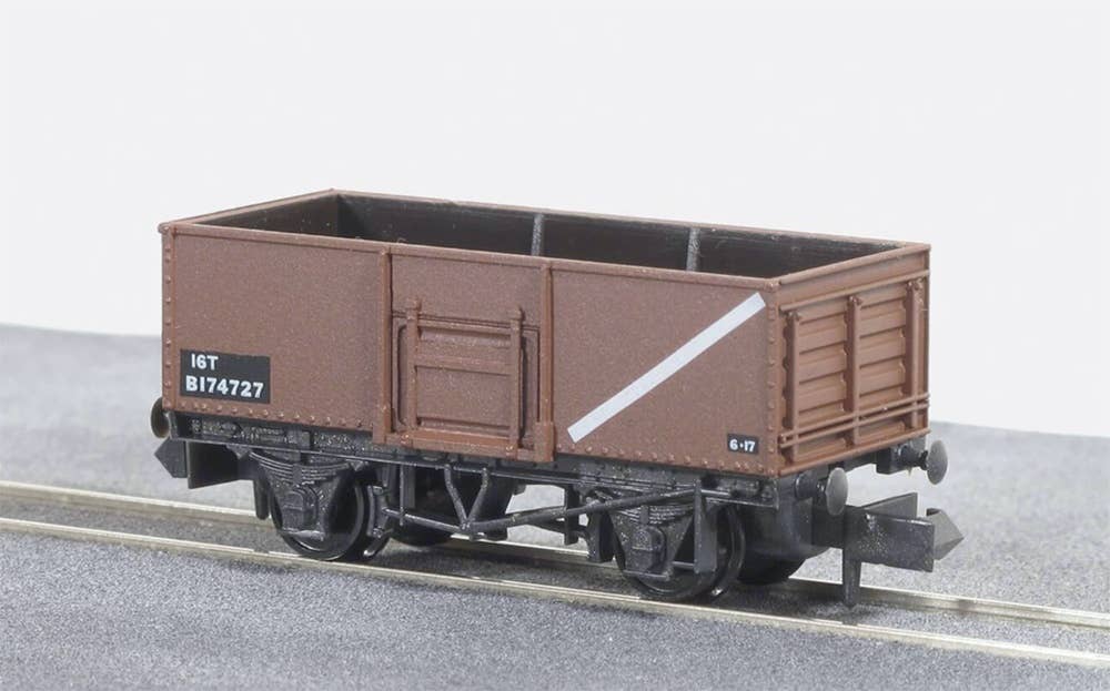 N Gauge British 2-Axle Freight Car Coal Carrier (Steel BR Rust Color ...