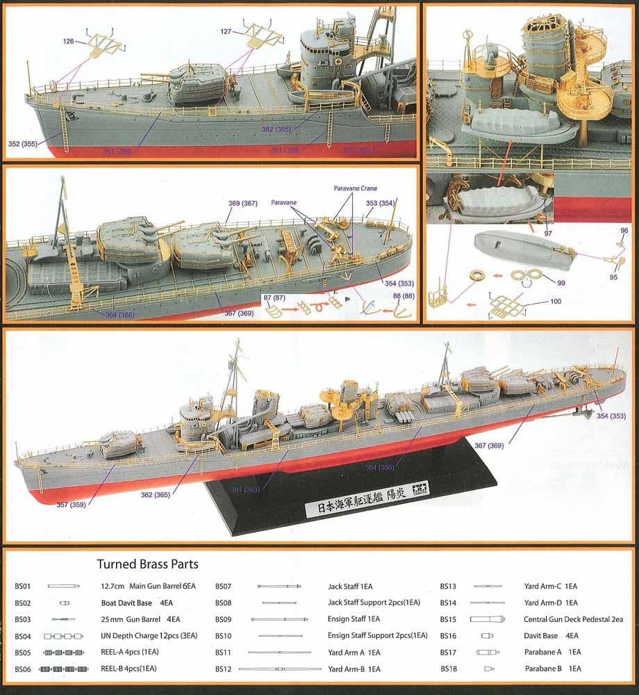 INJ Destroyer Kagero Detail Up Set (For T78032) | HLJ.com