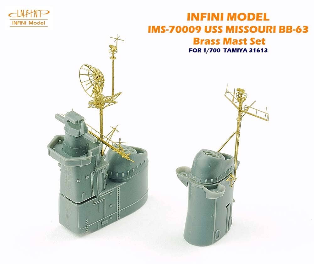 Brass Mast Set with Photo-Etched Parts USS Missouri (for Tamiya 31613 ...