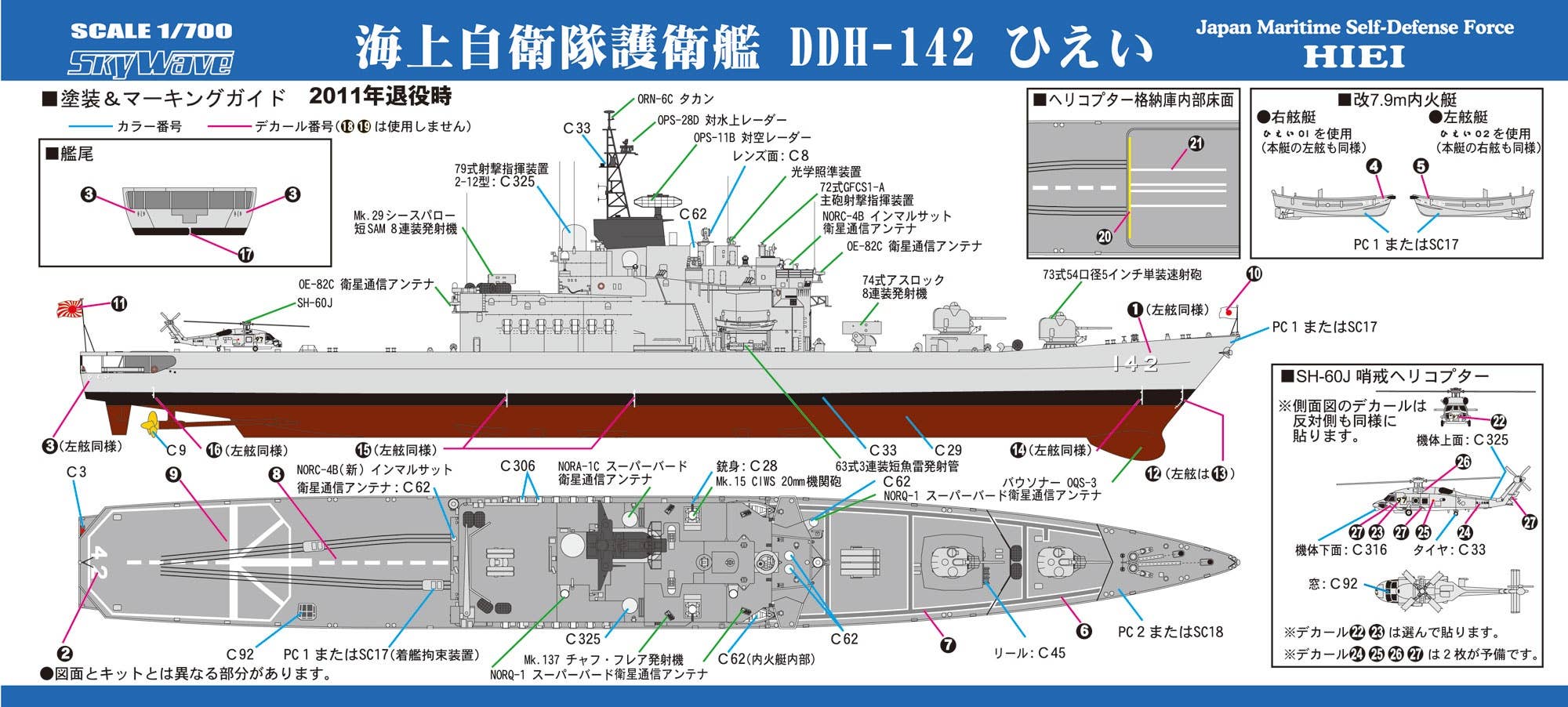 JMSDF Defense Destroyer DDH-142 Hiei | HLJ.com