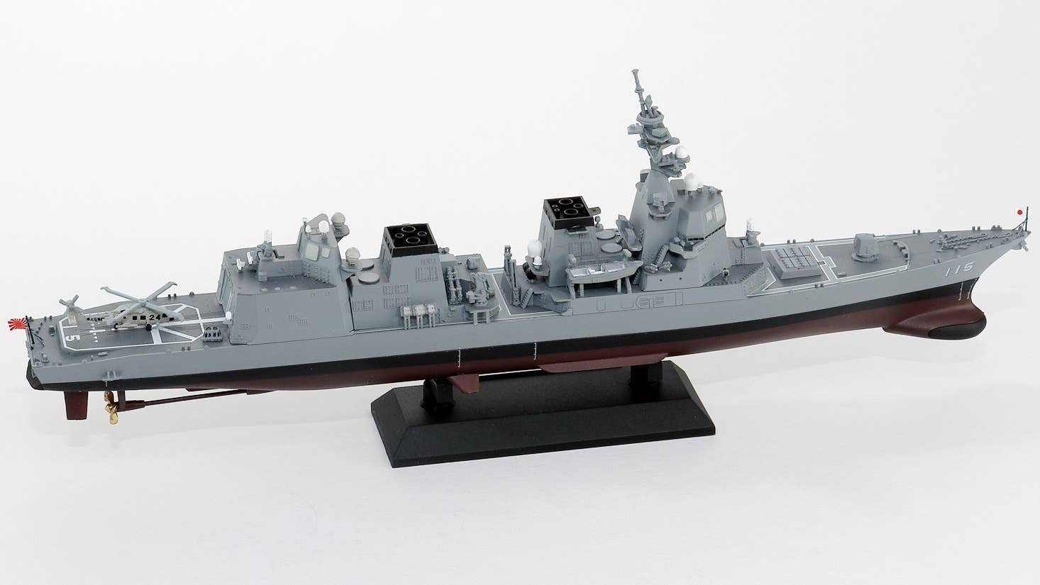 JMSDF Destroyer DD-115 Akizuki Flag / Ship Name Plate with Etched Parts ...