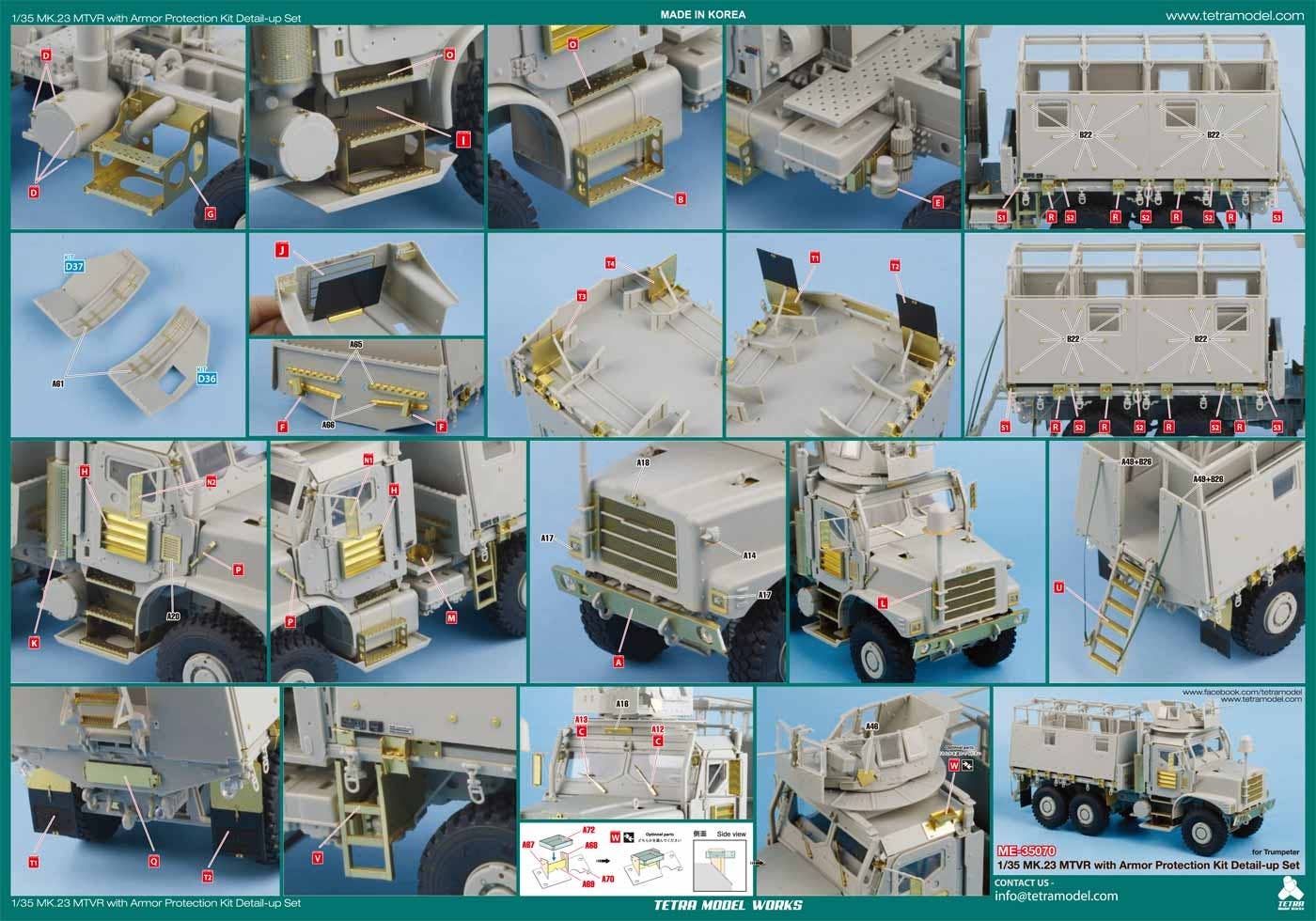 Mk.23 MTVR with Armor Protection Kit Detail-up Set (for Trumpeter ...