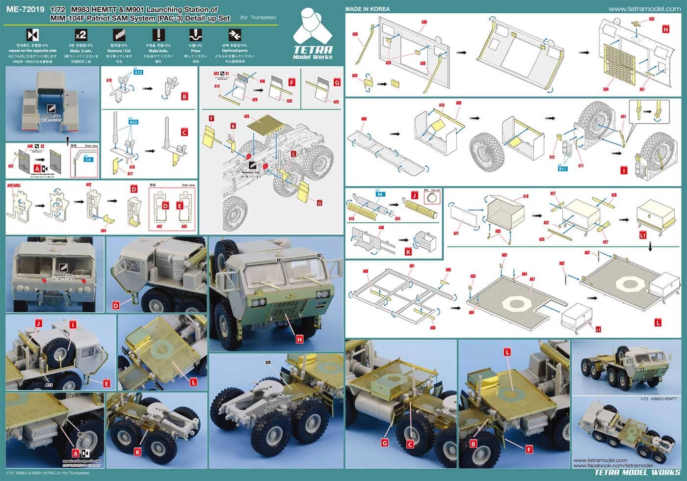 M983 HEMTT & M901 Launching Station Of MIM-104F (PAC-3) Detail-up Set ...