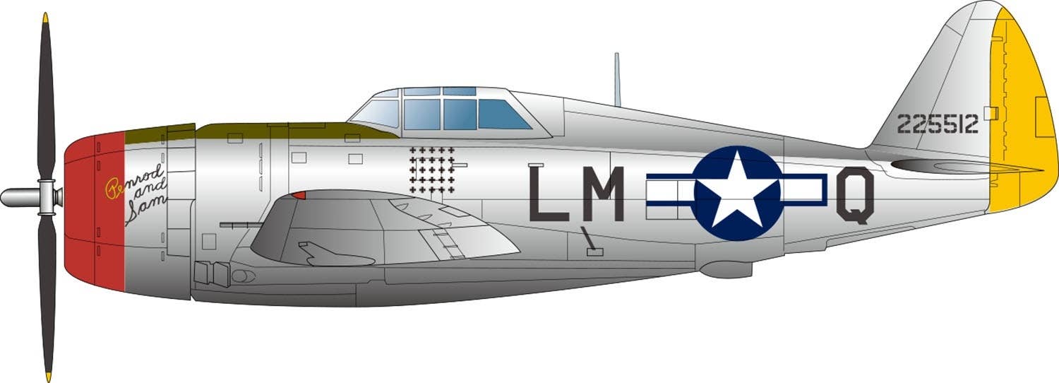 U.S. Army Fighter P-47D Thunderbolt Leatherback Zemke's Wolfpack Part 1 ...
