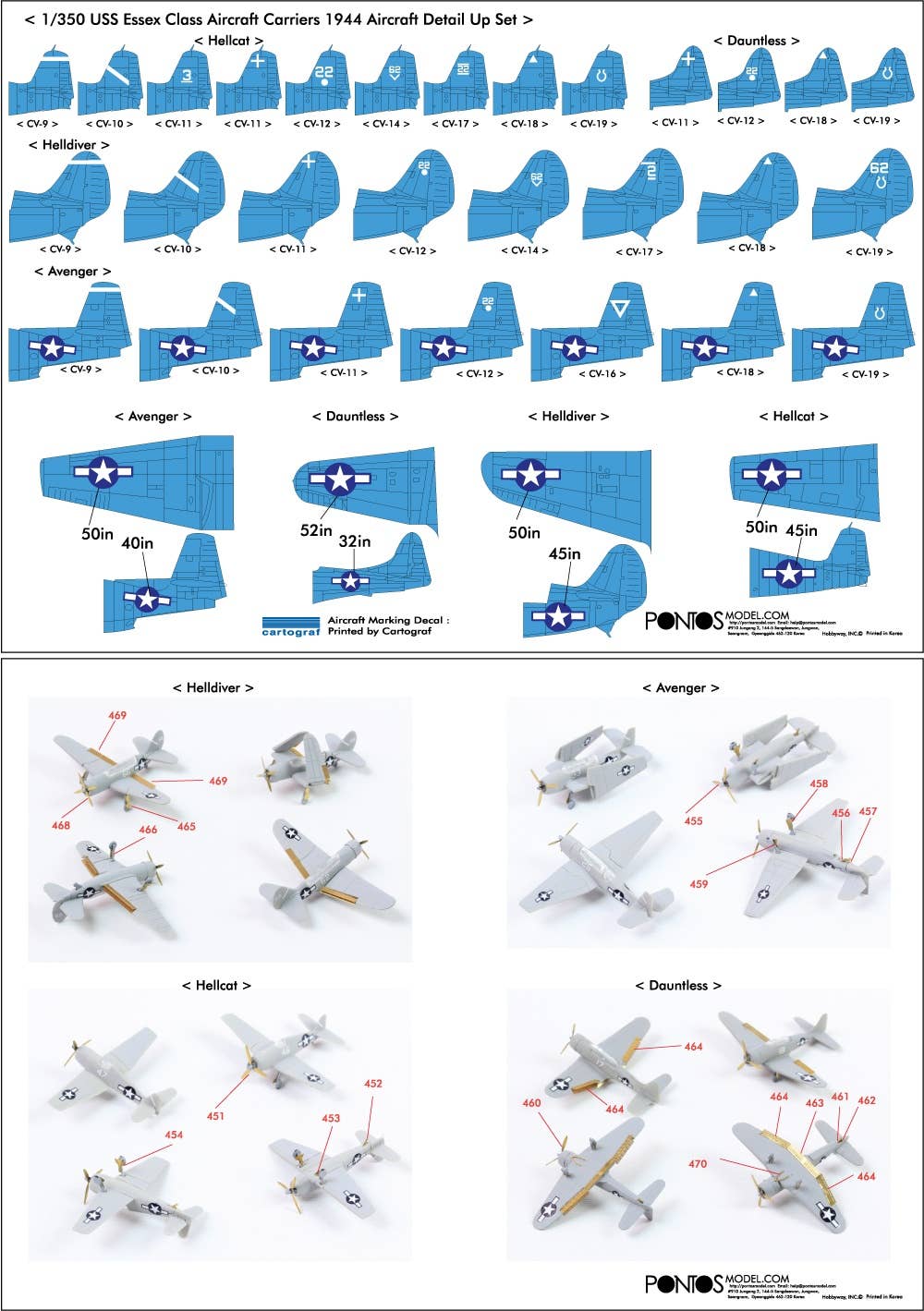 USS CV-14 Ticonderoga 1944 Detail Up Set (for Trumpeter) | HLJ.com