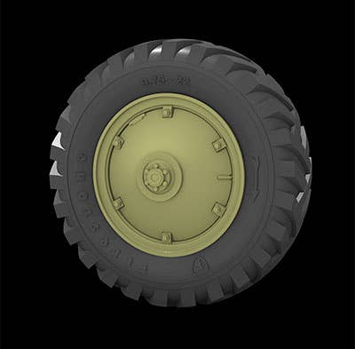 Tire wheel for Hungarian M39 Chava Armored Car (Made by Firestone ...