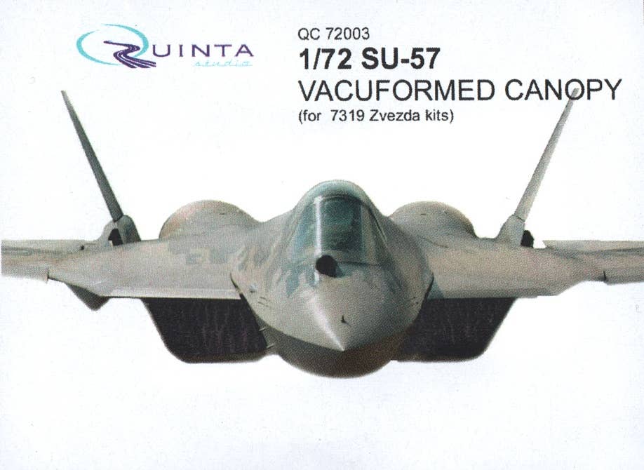 SU-57 Vacuformed Clear Canopy, 2 pcs, (for 7319 Zvezda kits) | HLJ.com