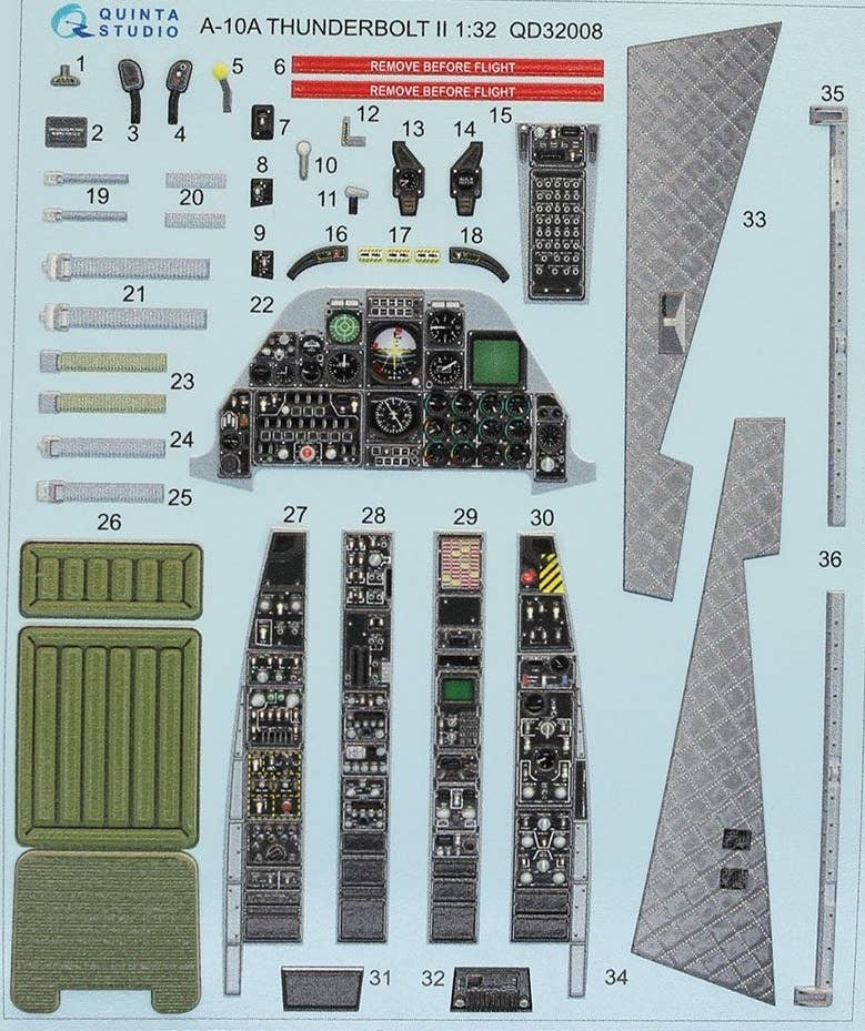 A-10A Interior 3D Decal (for Trumpeter) | HLJ.com