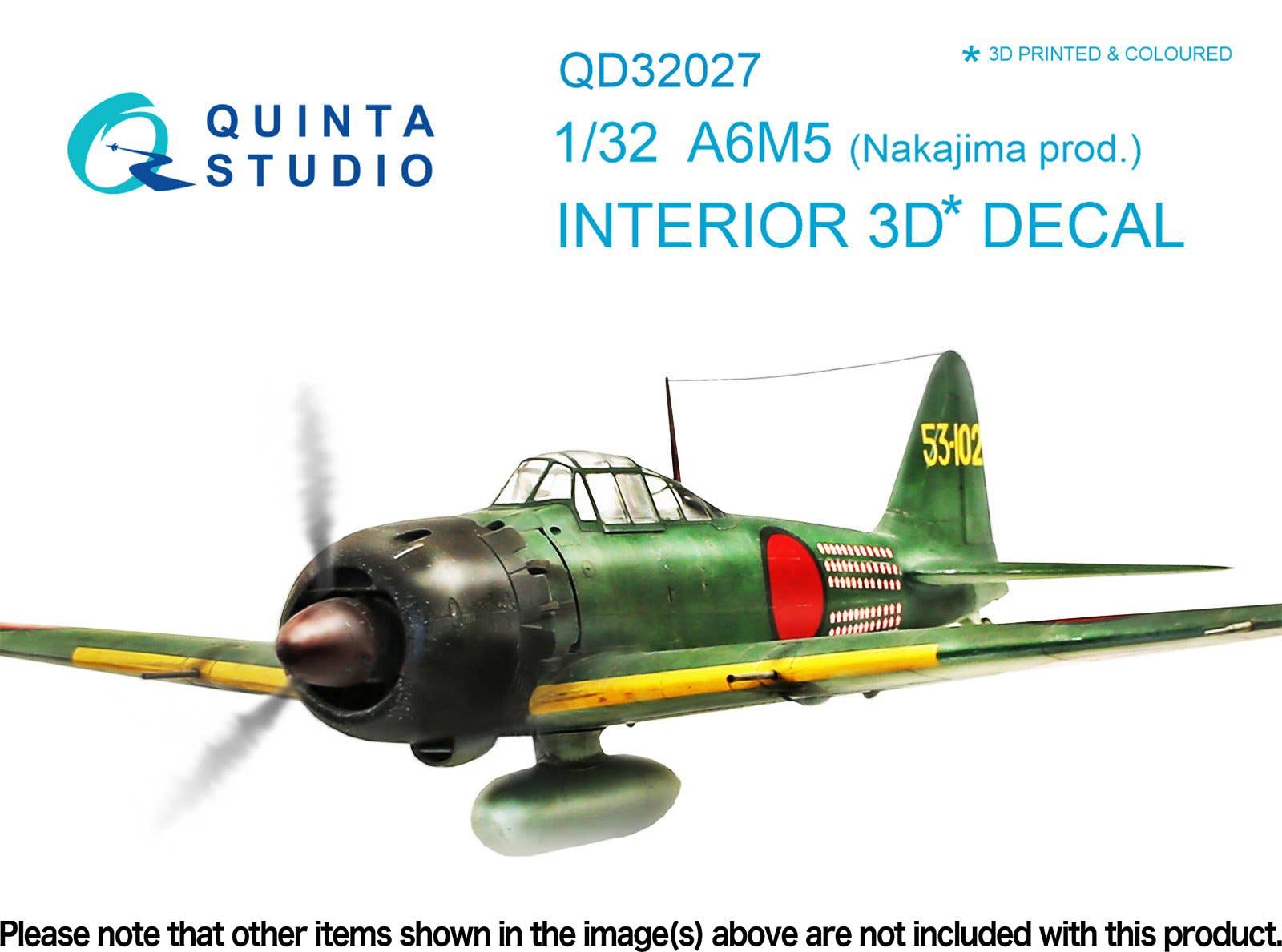 A6M5 Nakajima prod. 3D-Printed & coloured Interior on decal paper for ...