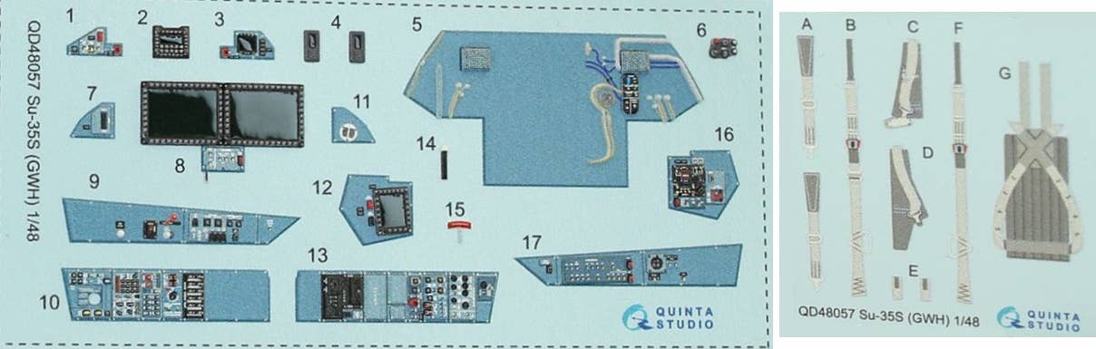 Su-35S Interior 3D Decal (for Great Wall) | HLJ.com