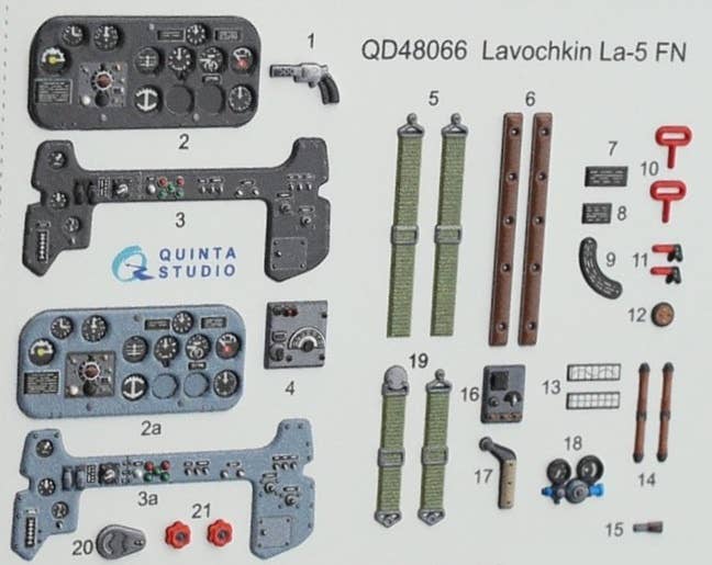 La-5FN 3D-Printed & Coloured Interior On Decal Paper (for Zvezda kit ...