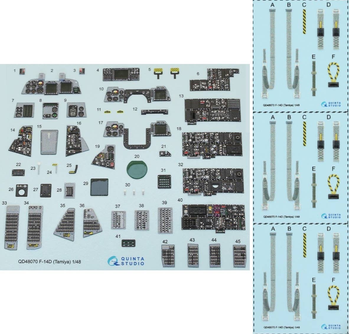 F-14D Interior 3D Decal (for Tamiya) | HLJ.com
