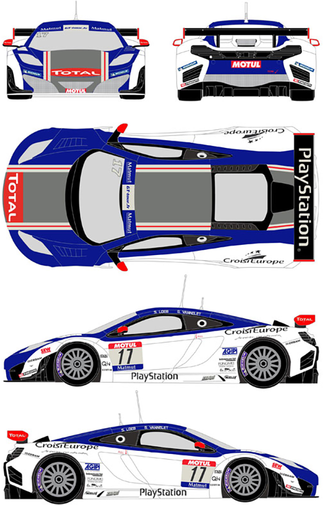 Mclaren MP12-4C GT3 #17 FFSA GT Tour 2012 (For Fujimi) | HLJ.com