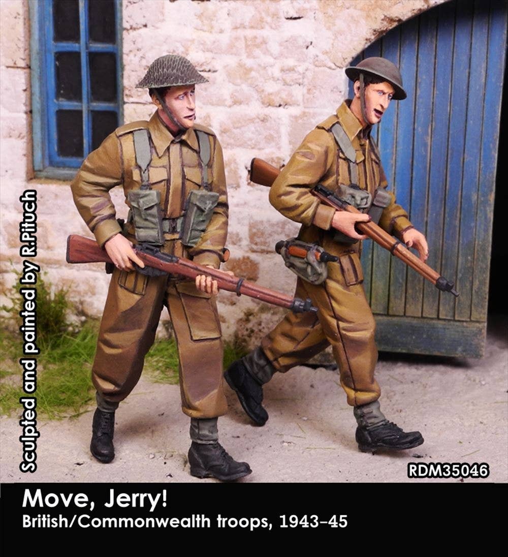 WWII Move, Jerry! British / British Commonwealth Infantry Infantry with ...
