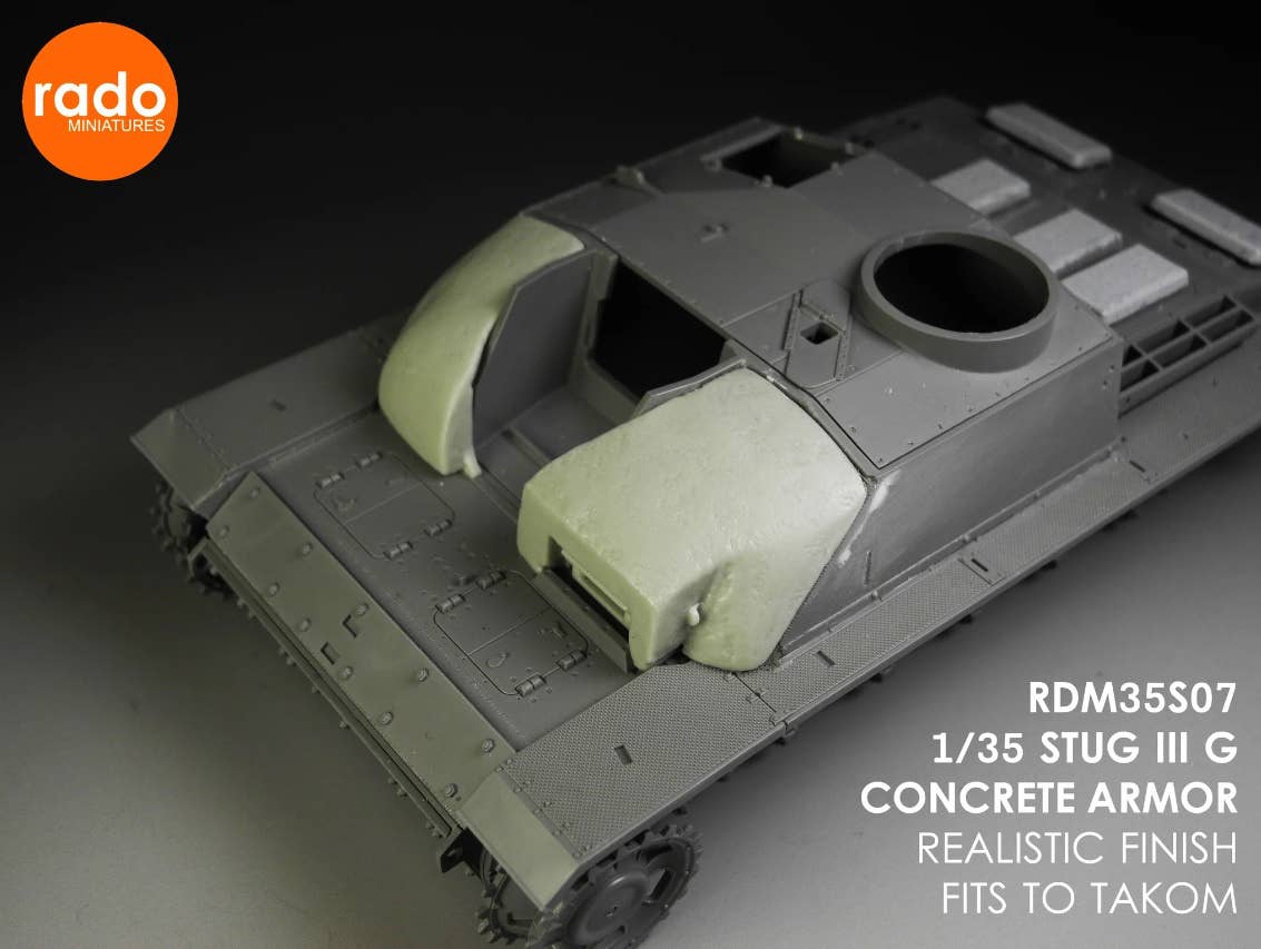WWII German StuG III Concrete Armor Set for G Type (2 Types for Takom ...