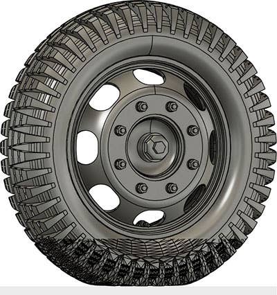 3t 4x2 Truck Late Model Wheel Set (Self-Weight Deformable Tire) For ...