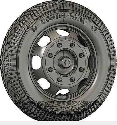 3t 4x2 Truck Late Model Wheel Set (Self-Weight Deformable Tires) For ...