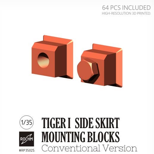 WW.II German Tiger I Heavy Tank Side Skirt Mounting Block Conventional ...