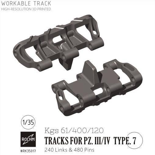 WWII Germany III / IV Tank Track Type.7 Kgs61 / 400 / 120 | HLJ.com