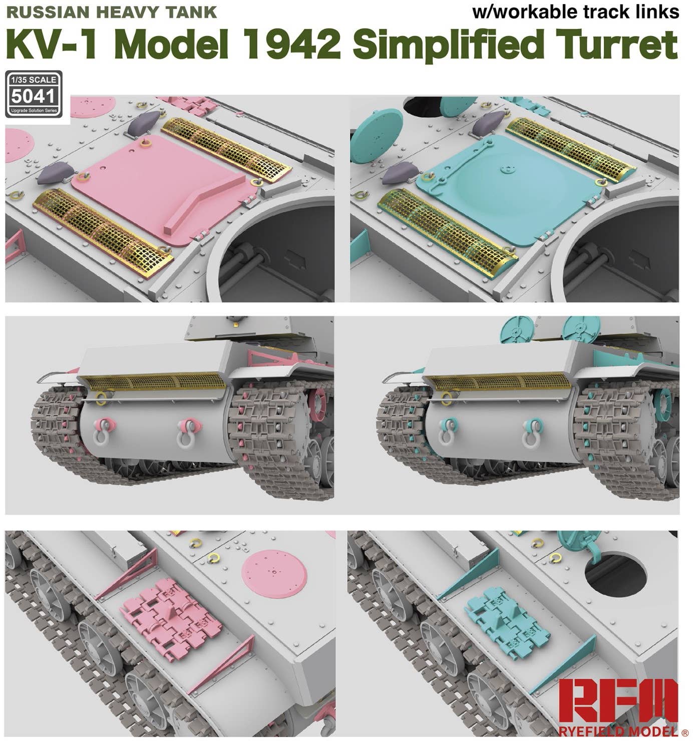 KV-1 Model 1942 Simplified Turret (w/Workable Track Links) | HLJ.com