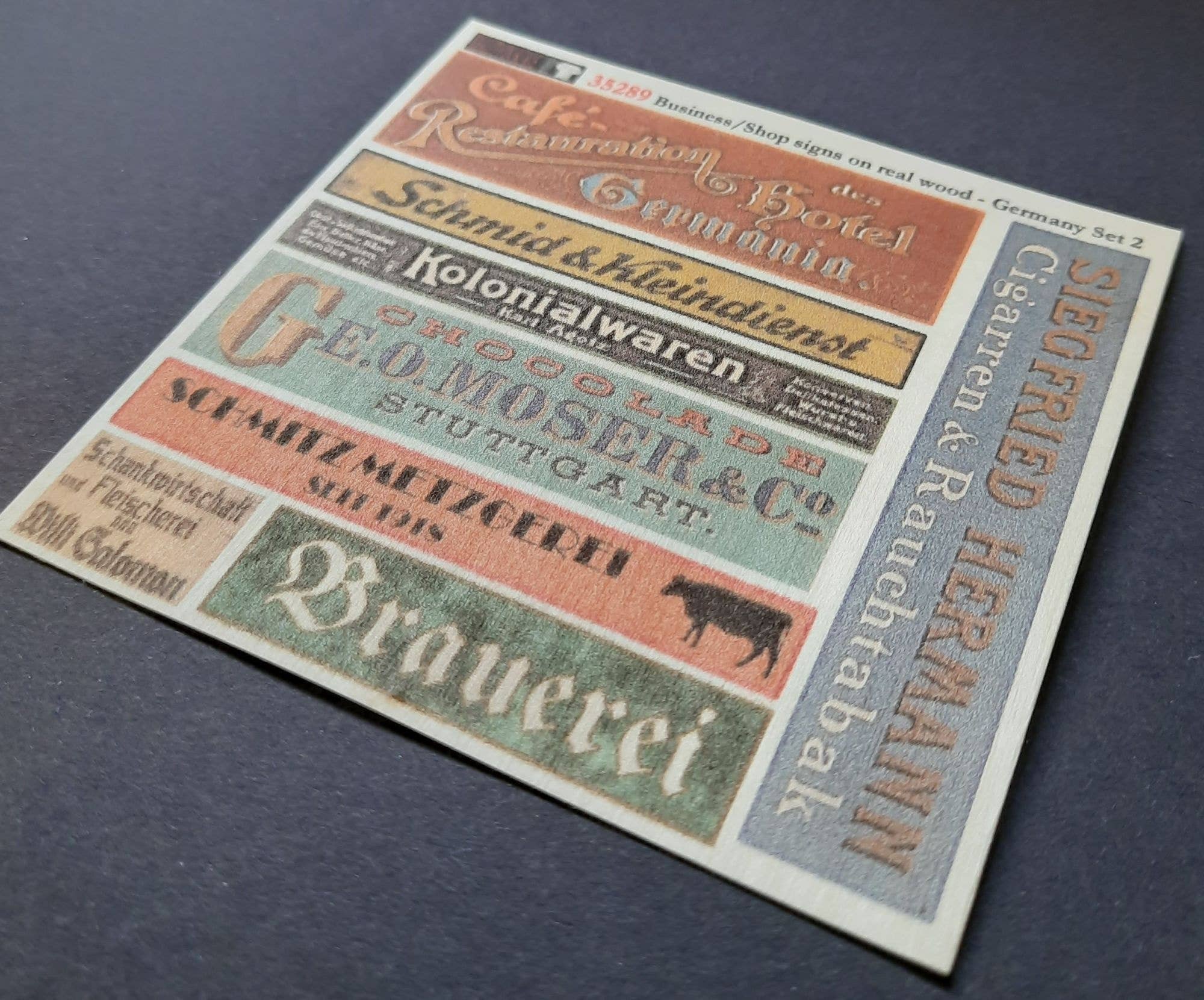 Store Name / Industry Name Storefront Wooden Signboard German Set 2 ...