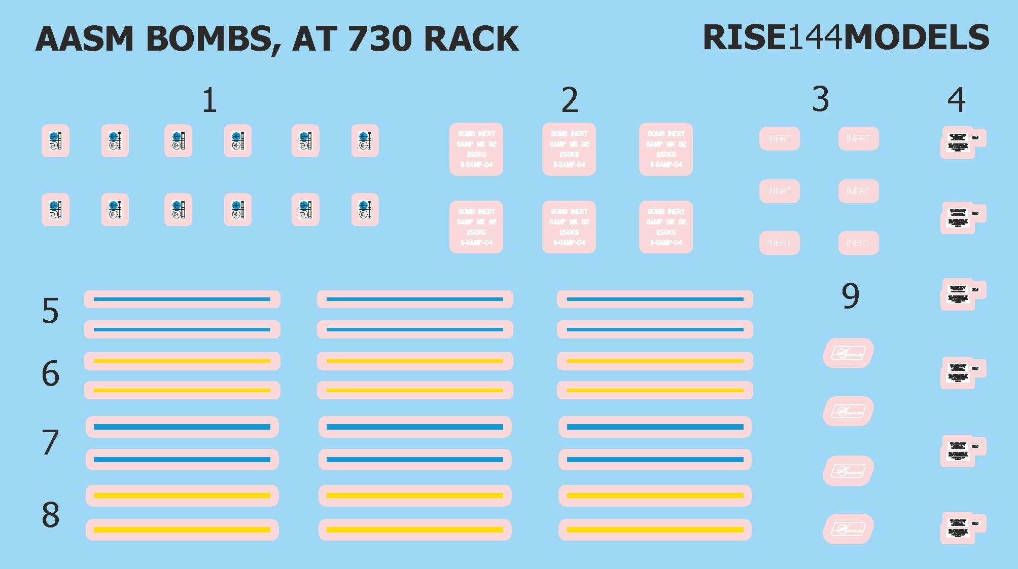 AASM bombs w. AT730 rack, for Hobby Boss | HLJ.com