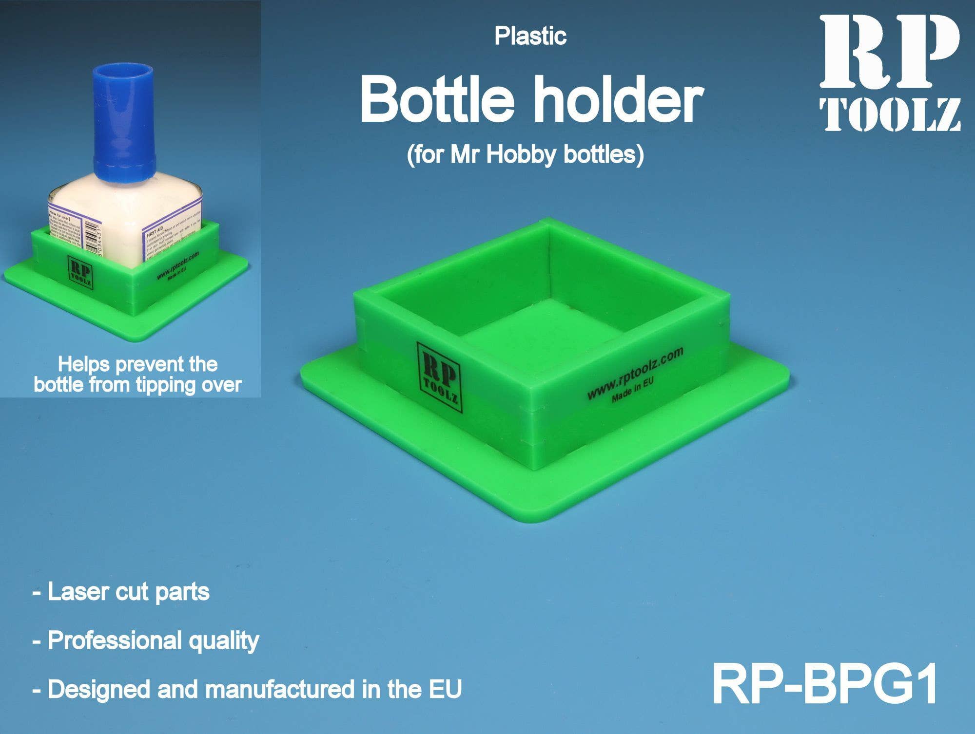 GSI Creos Square Bottle 40ml Plastic Holder for 1 Bottle (Green) | HLJ.com