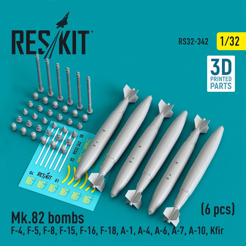Mk.82 bombs (6 pcs)(3D Printed) | HLJ.com